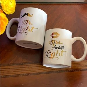 Home Essentials | Dining | New Mr Right Mrs Always Right Coffee Mugs ...
